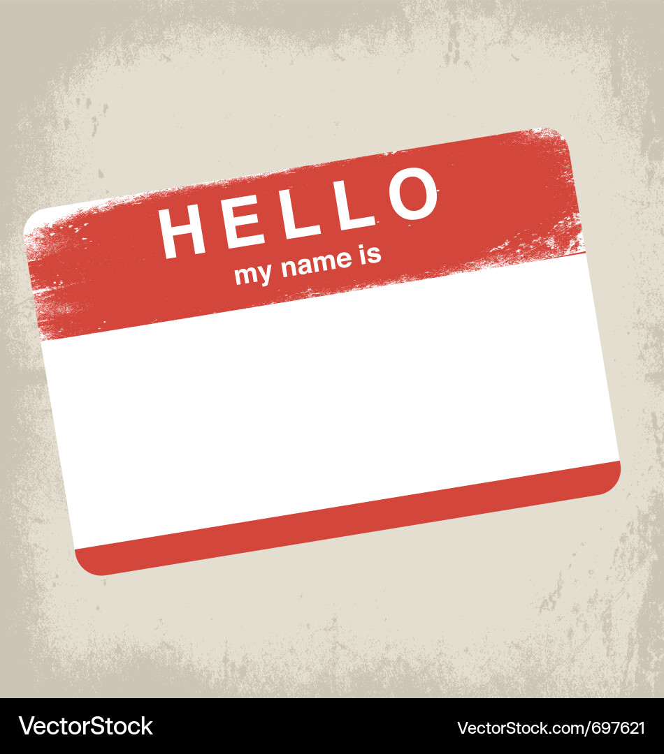 Name Tag Concept Royalty Free Vector Image - VectorStock