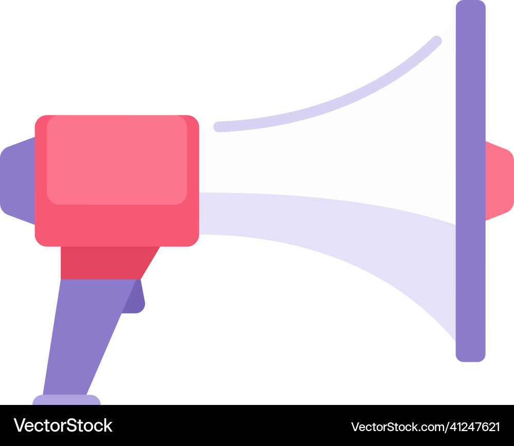 Simple megaphone symbol for loud voice speaking Vector Image