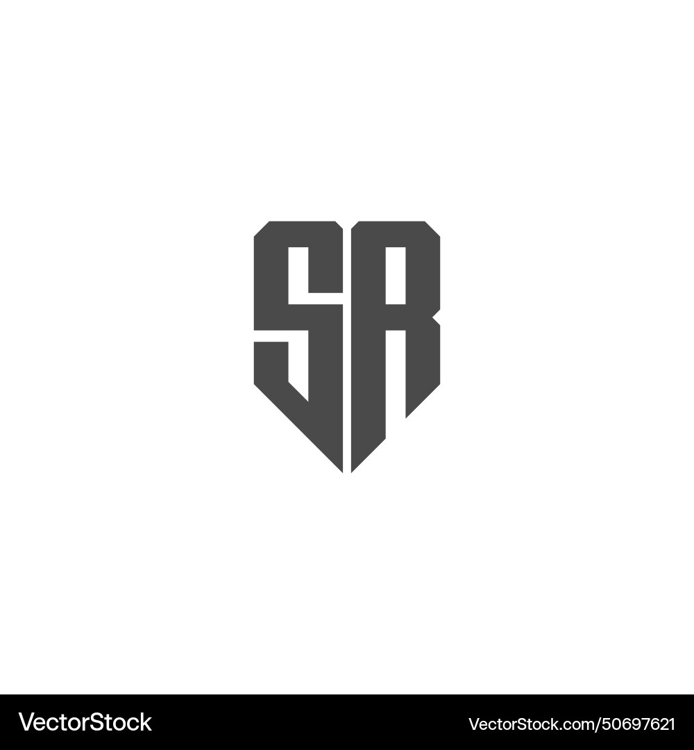 Sr logo design Royalty Free Vector Image - VectorStock