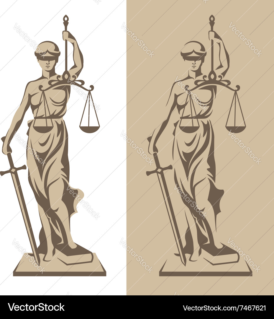 Themis statue Royalty Free Vector Image - VectorStock