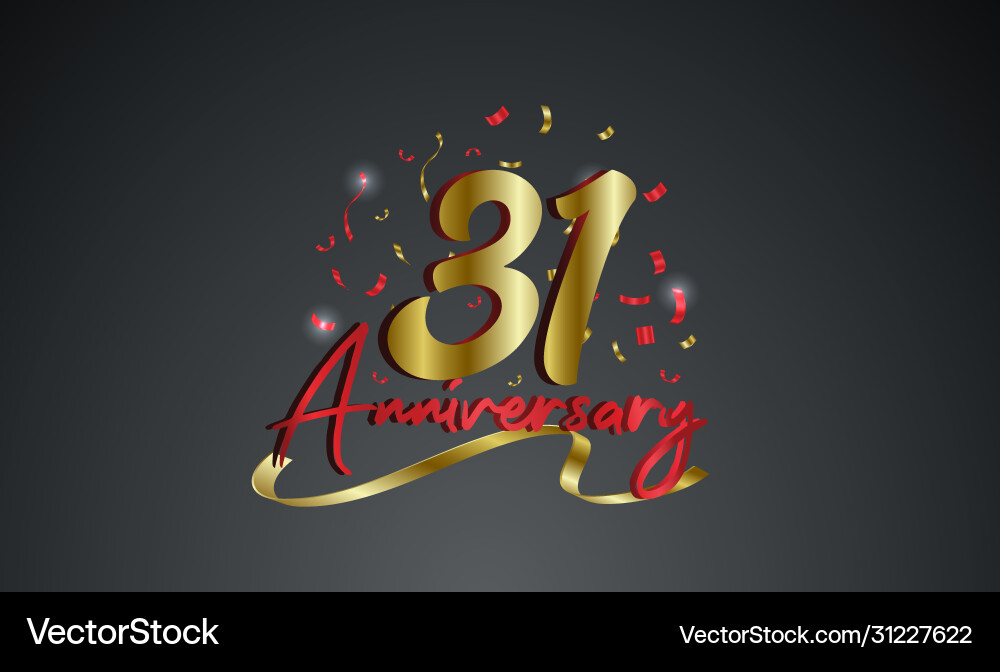 Anniversary celebration background with 31st Vector Image