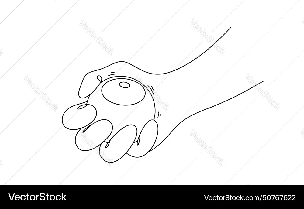 Ball in hand Royalty Free Vector Image - VectorStock