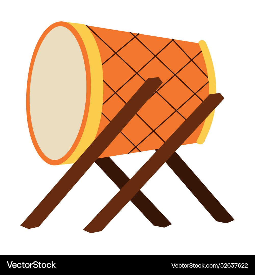 Bedug muslim drum icon Royalty Free Vector Image