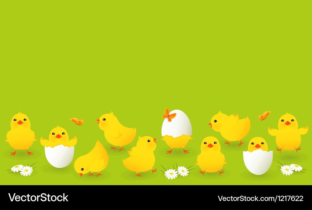 Chickens Royalty Free Vector Image - VectorStock