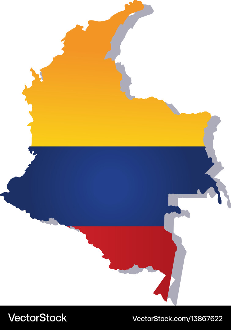 Colombia Flag Map Silhouette – Royalty-Free Vector | VectorStock
