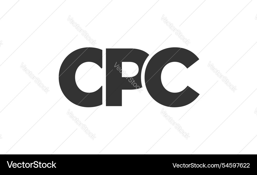 Cpc Logo Design Vorlage mit stark und modern Vektorbild