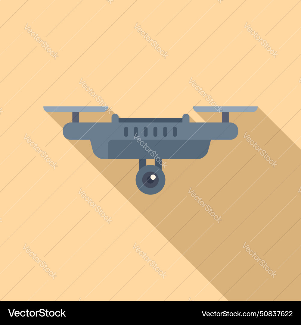 Drone control operator icon flat air Royalty Free Vector