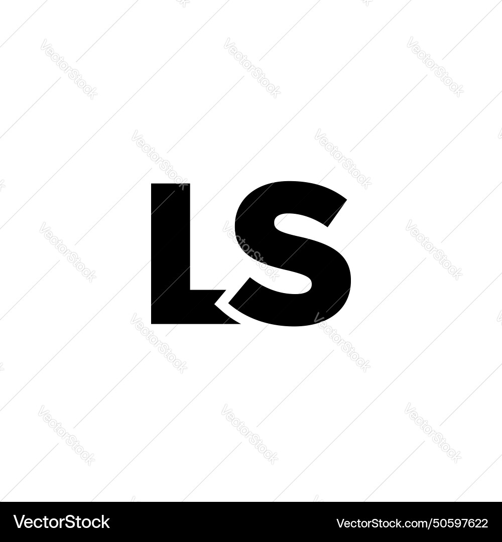 Letter l and s ls logo design template minimal Vector Image