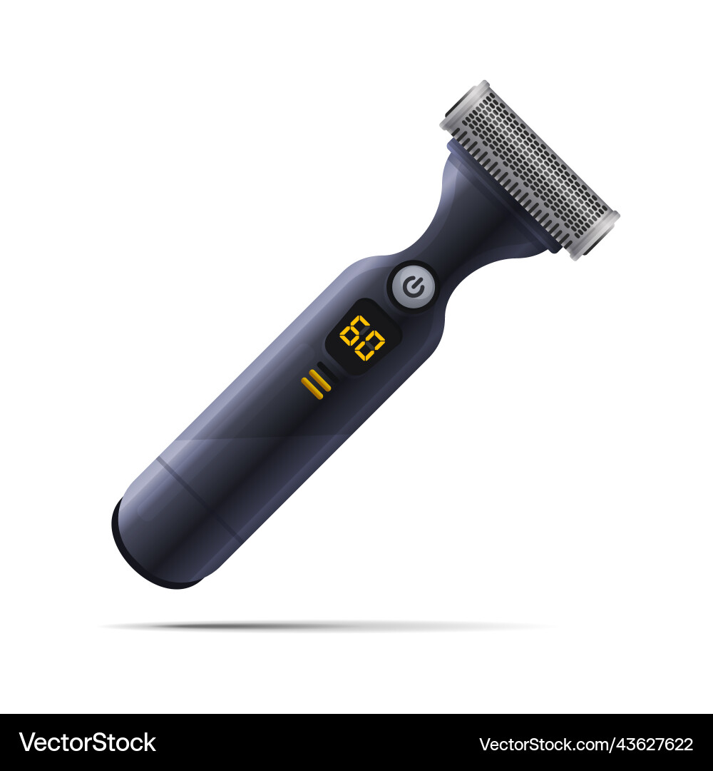Modern electric razor with triple blade head Vector Image