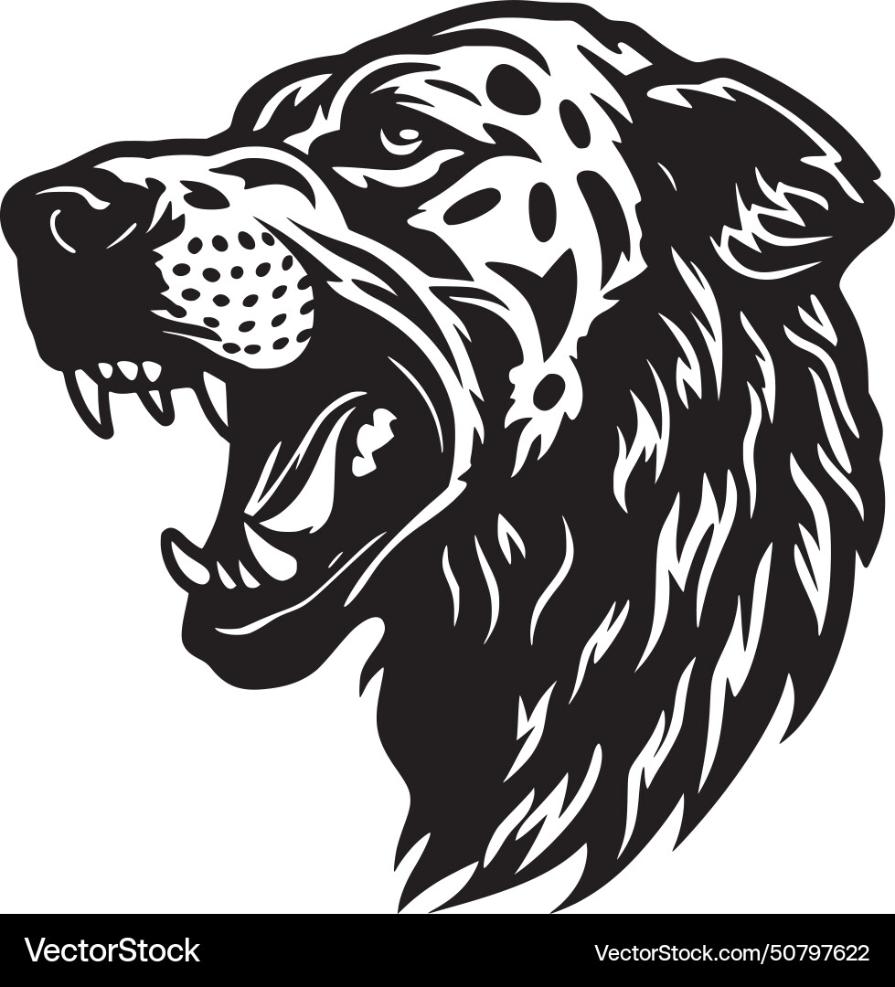 Rhodesian - black and white Royalty Free Vector Image