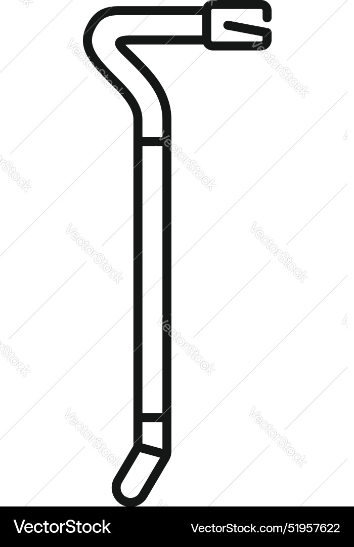Simple crowbar icon depicting tool used for Vector Image