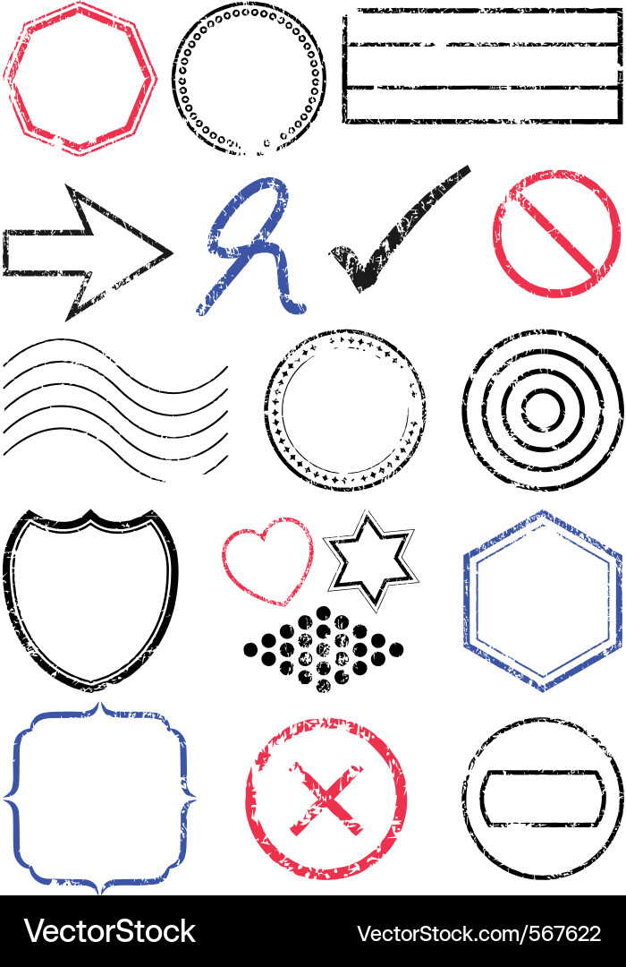 Stamp set Royalty Free Vector Image - VectorStock