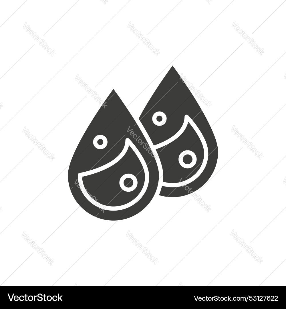 Tear drop line icon isolated on white background Vector Image