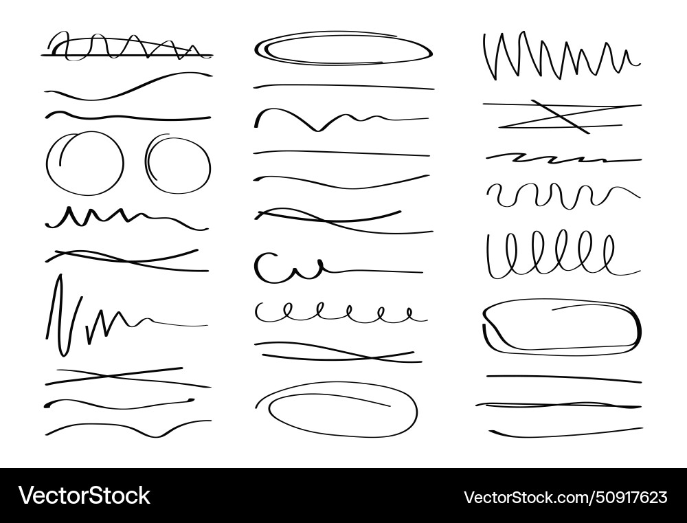 Hand drawn collection of different diary scribble Vector Image