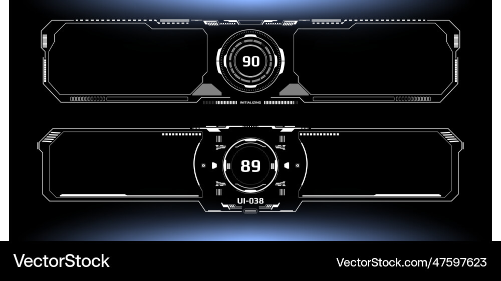 Hud futuristic technology interface white screen Vector Image
