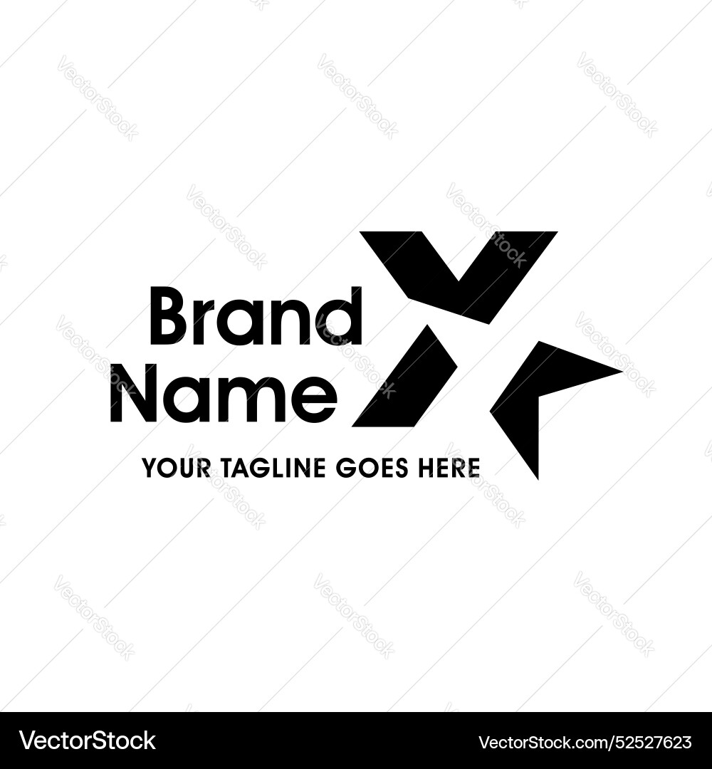 Simple and memorable initial x star logo Vector Image