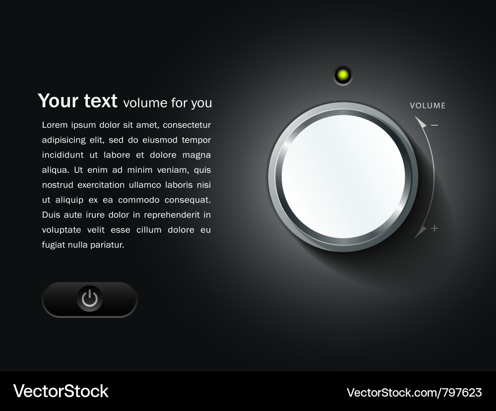 Volume knob Royalty Free Vector Image - VectorStock