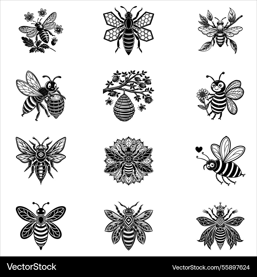 Bee Royalty Free Vector Image - VectorStock