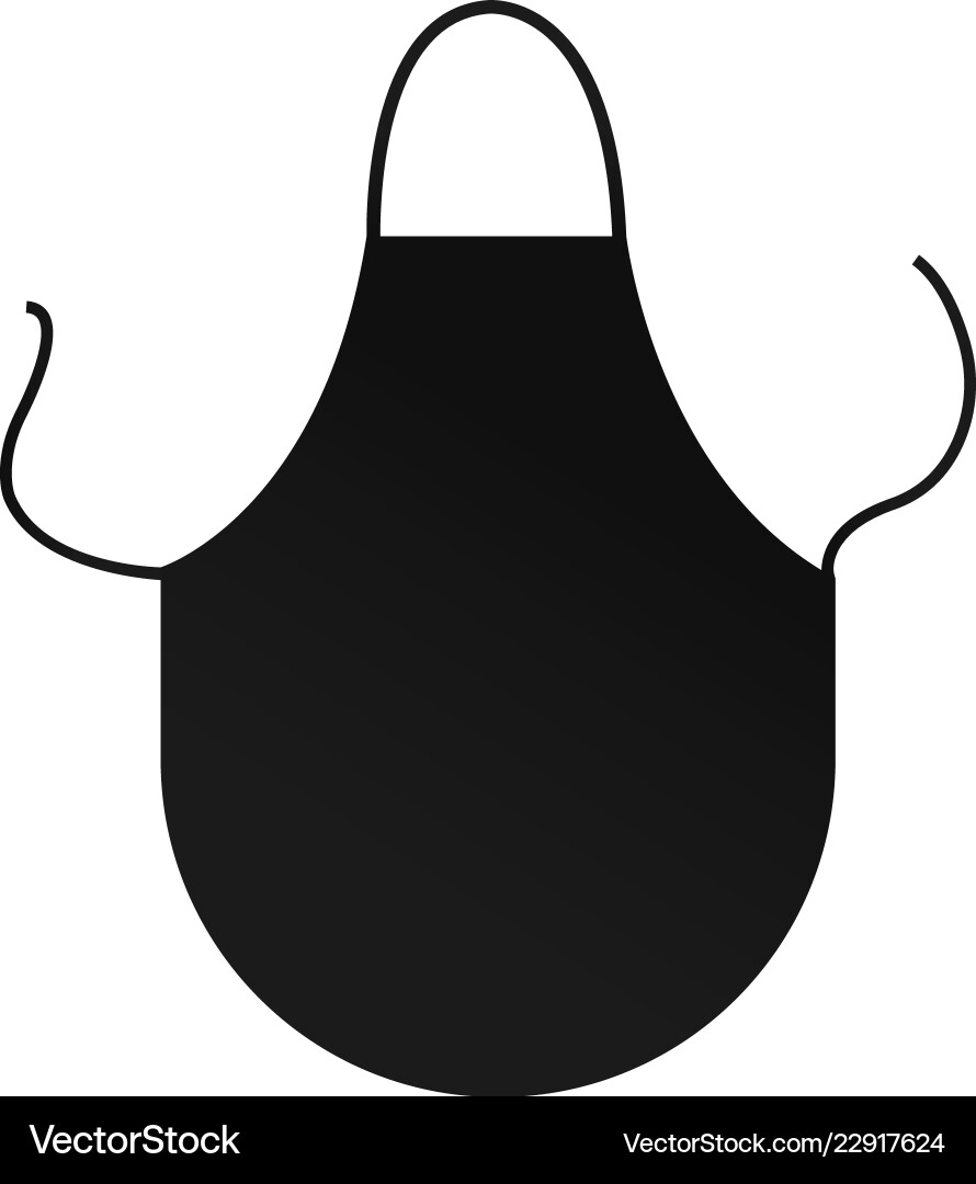 Black blank kitchen apron Royalty Free Vector Image