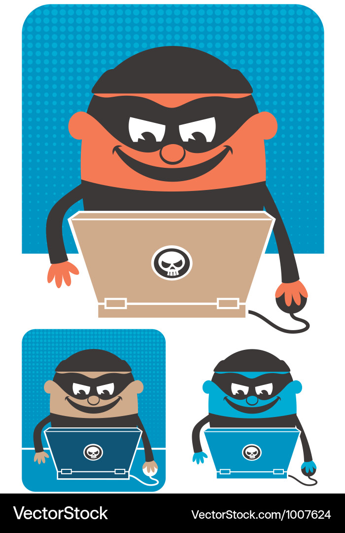 Cybercrime & Digital Theft Royalty Free Vector Image