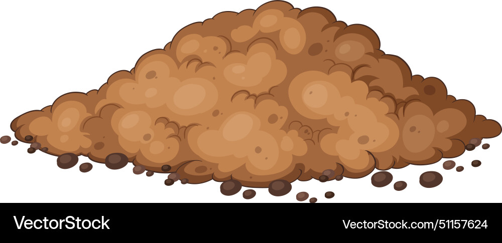Graphic of a large textured dirt mound Royalty Free Vector