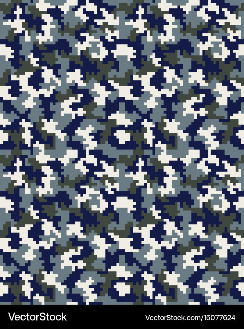 Seamless digital camouflage Royalty Free Vector Image