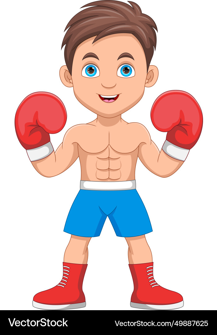 Boxer boy cartoon Royalty Free Vector Image - VectorStock