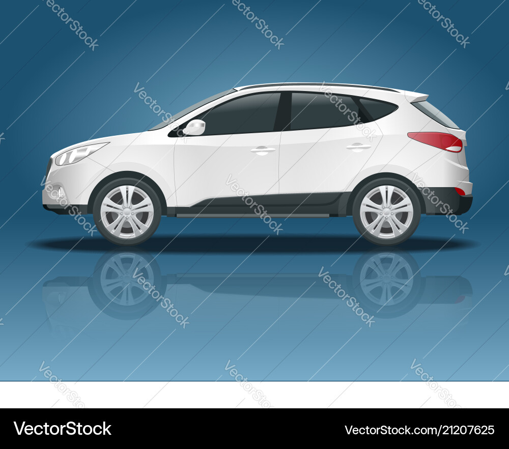 Car template on white background compact Vector Image