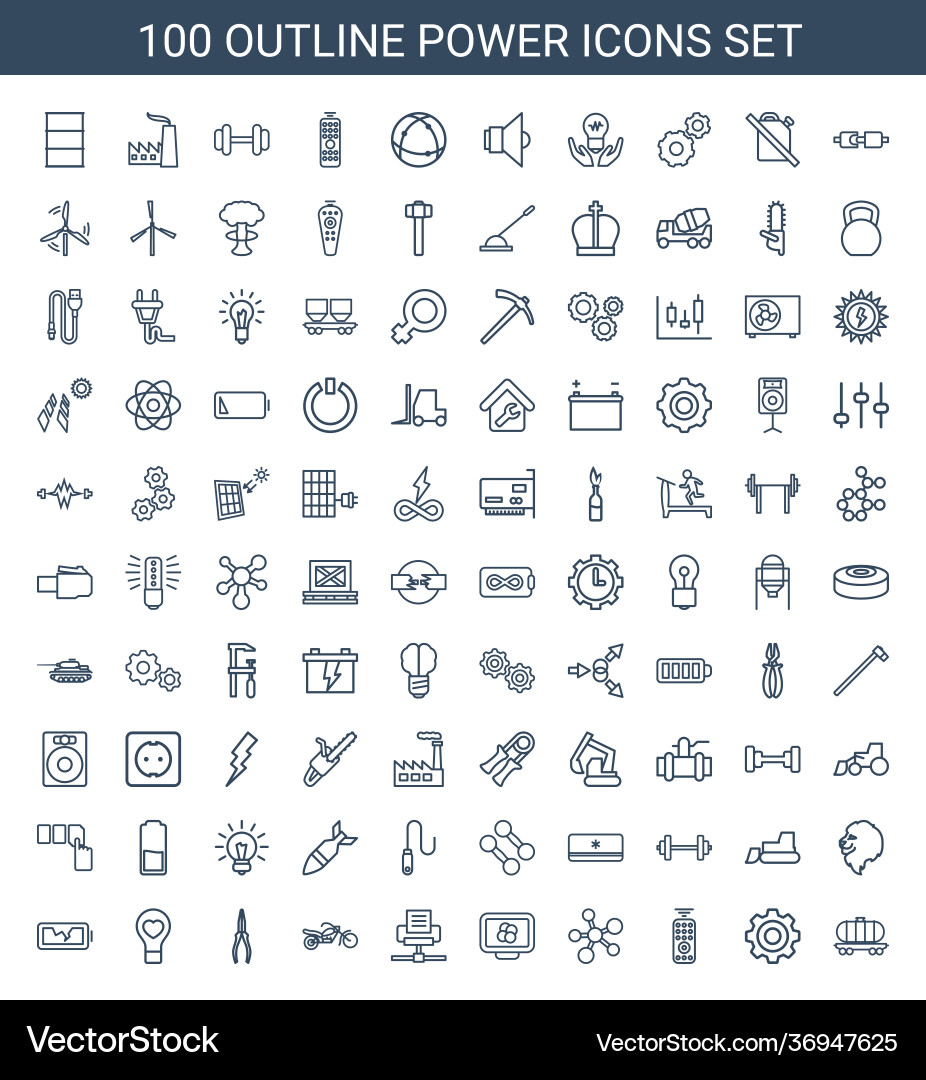 Strom Icons Lizenzfreies Vektorbild - VectorStock