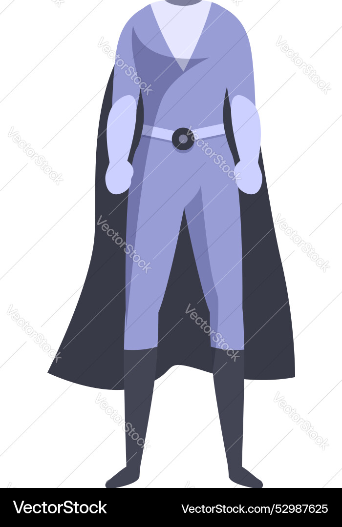 Superhero costume standing with cape waving Vector Image