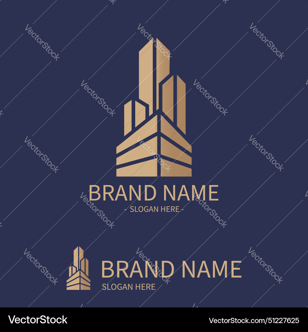 Template logo building company Royalty Free Vector Image