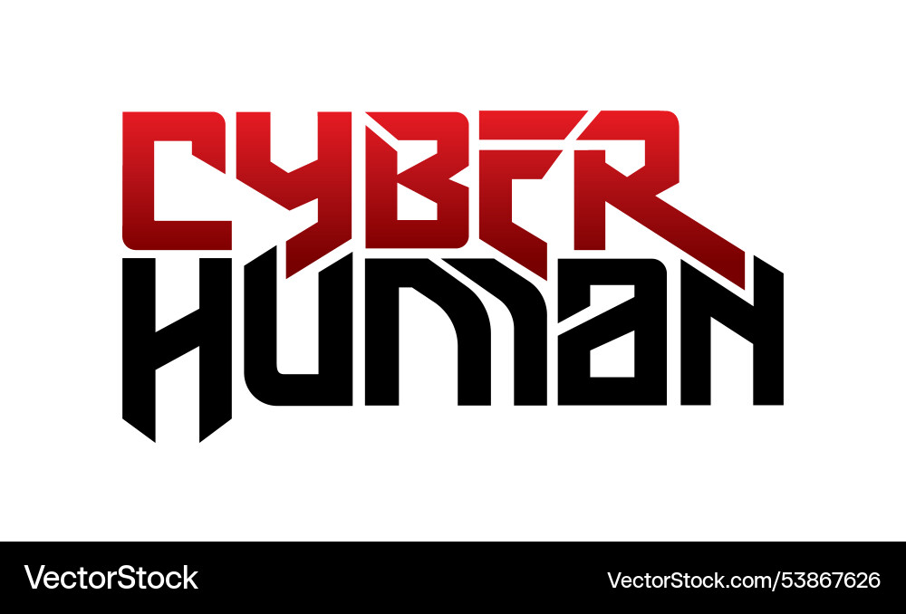 Letter cyber human design Royalty Free Vector Image
