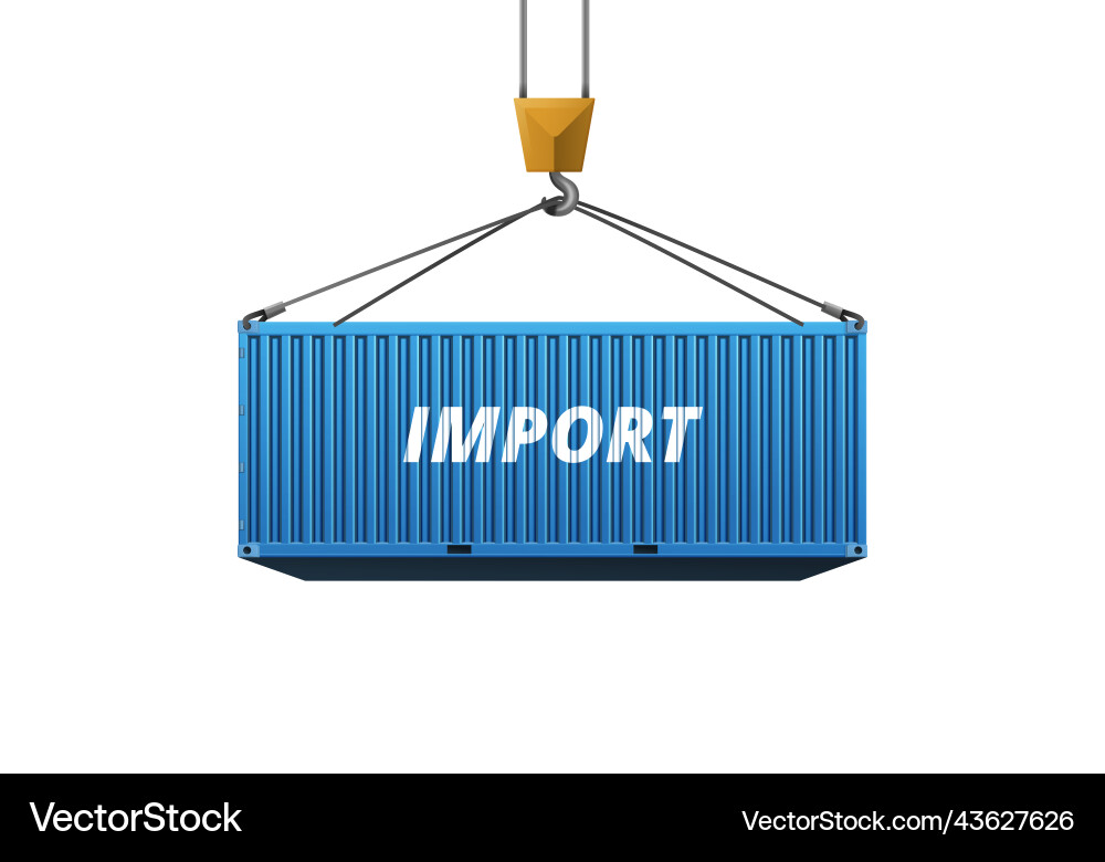 Realistic cargo container Royalty Free Vector Image