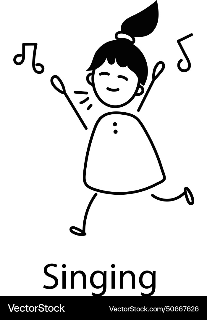 Singing Royalty Free Vector Image - VectorStock