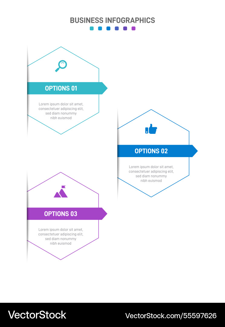 Vertical progress bar featuring 3 arrow-shaped Vector Image