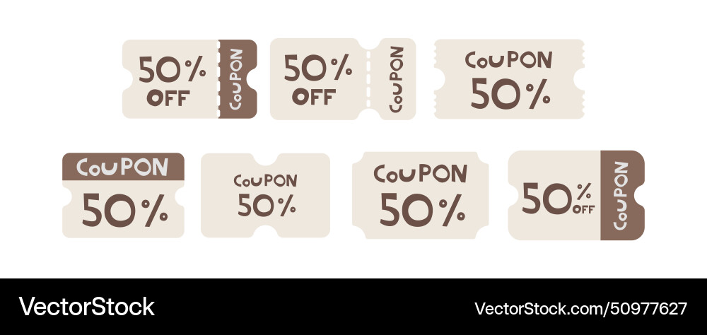Coupon 1 Royalty Free Vector Image - VectorStock
