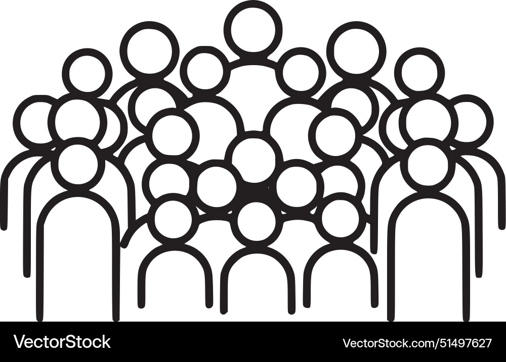 Crowd icon Royalty Free Vector Image - VectorStock