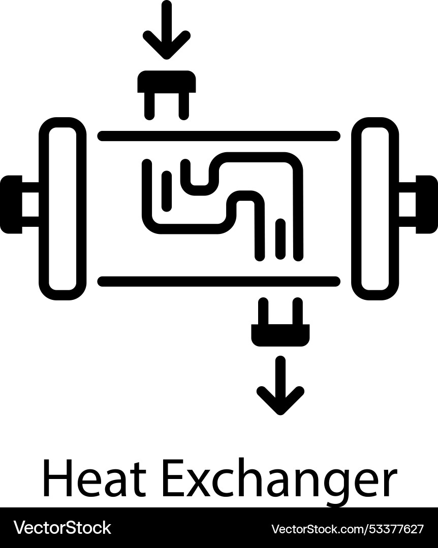 Heat exchanger Royalty Free Vector Image - VectorStock