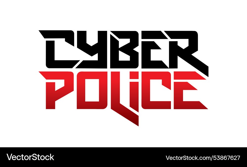 Letter cyber police design Royalty Free Vector Image
