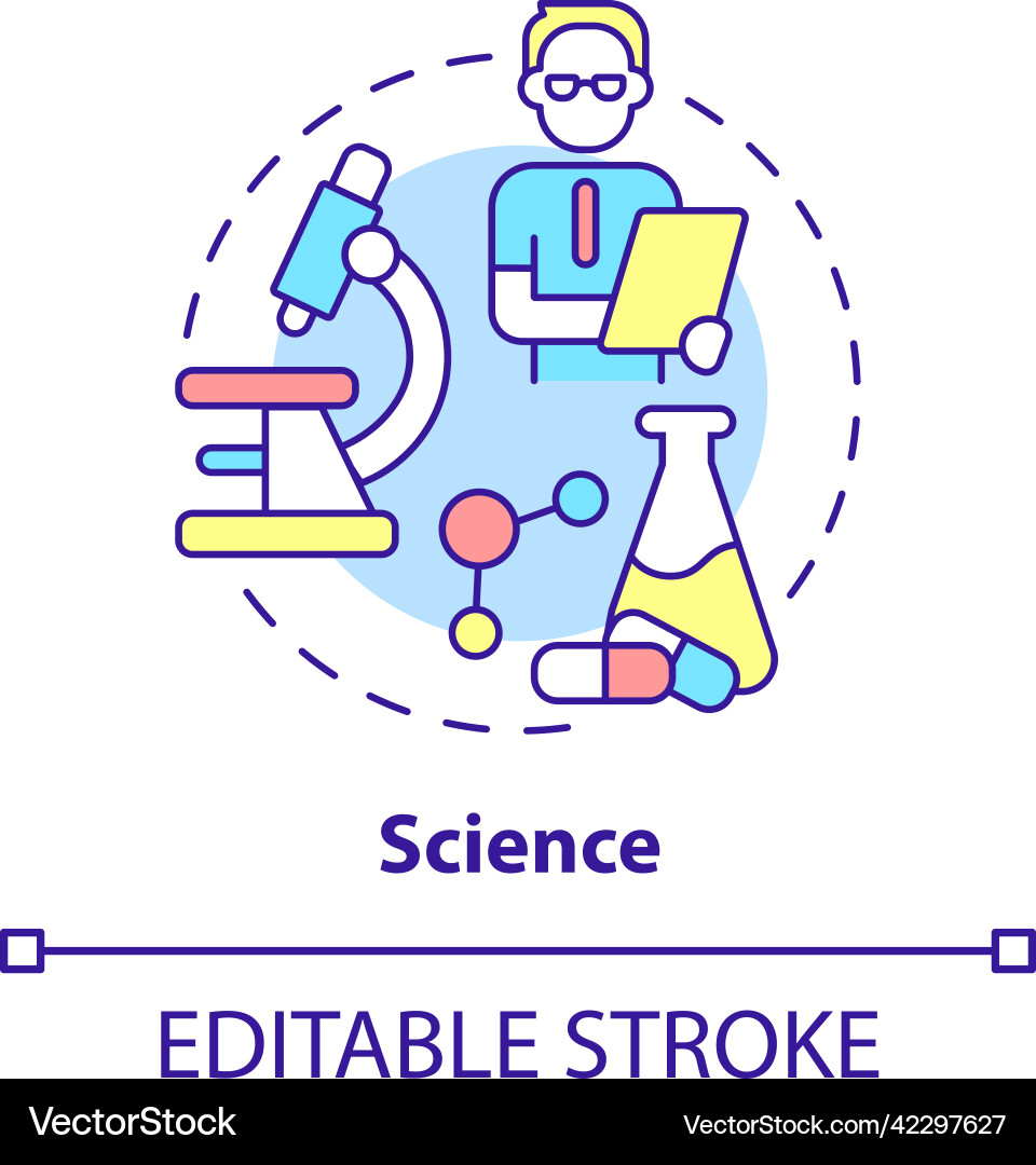 Science concept icon Royalty Free Vector Image