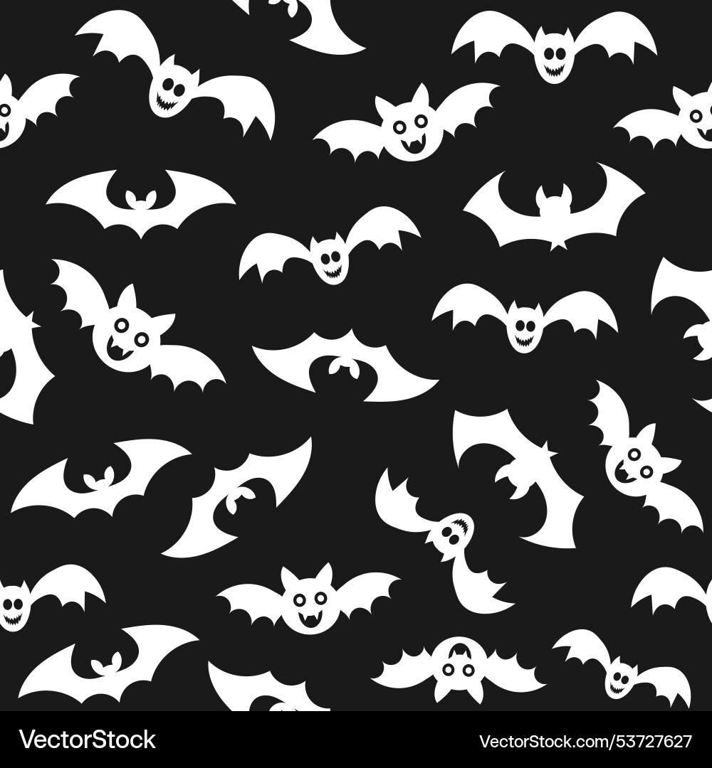 Seamless pattern with bats Royalty Free Vector Image