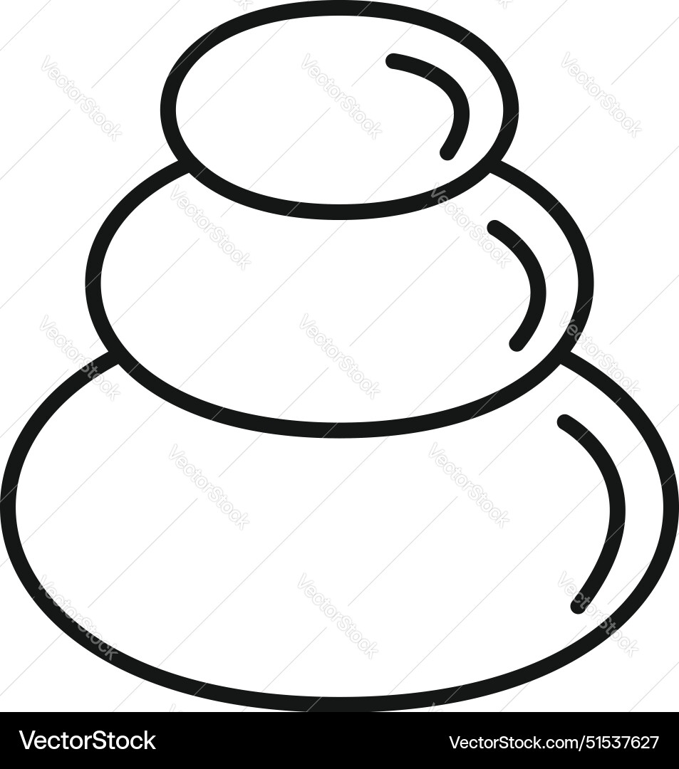 Simple line art of balanced zen Royalty Free Vector Image