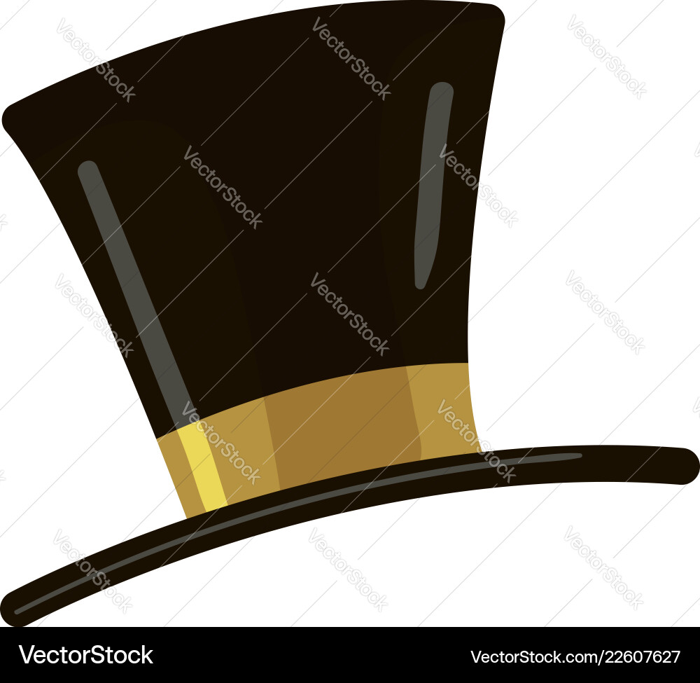 Top hat icon cartoon style Royalty Free Vector Image