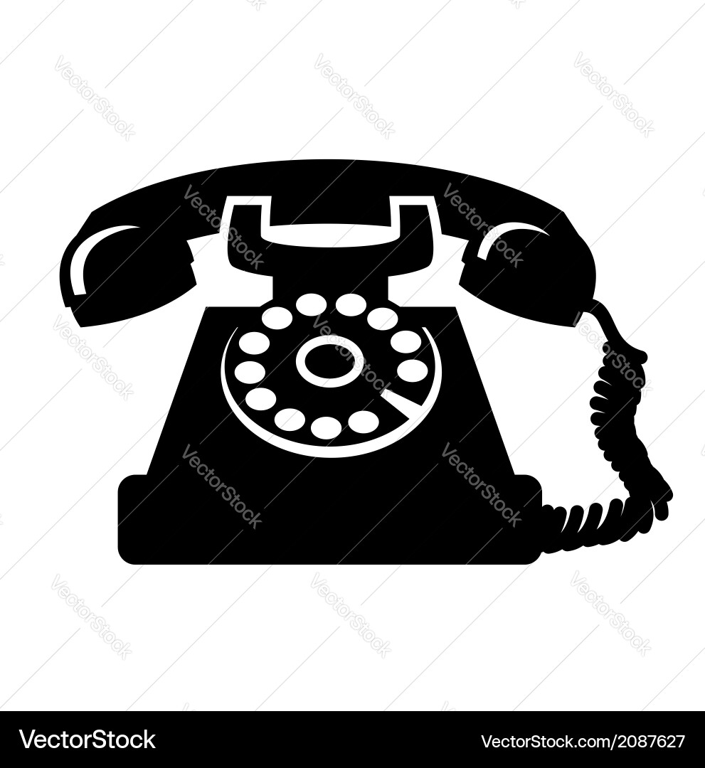 Vintage telephone icon Royalty Free Vector Image