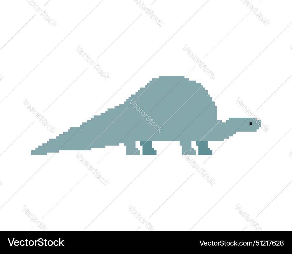 Apatosaurus pixel art dinosaur pixelated ancient Vector Image