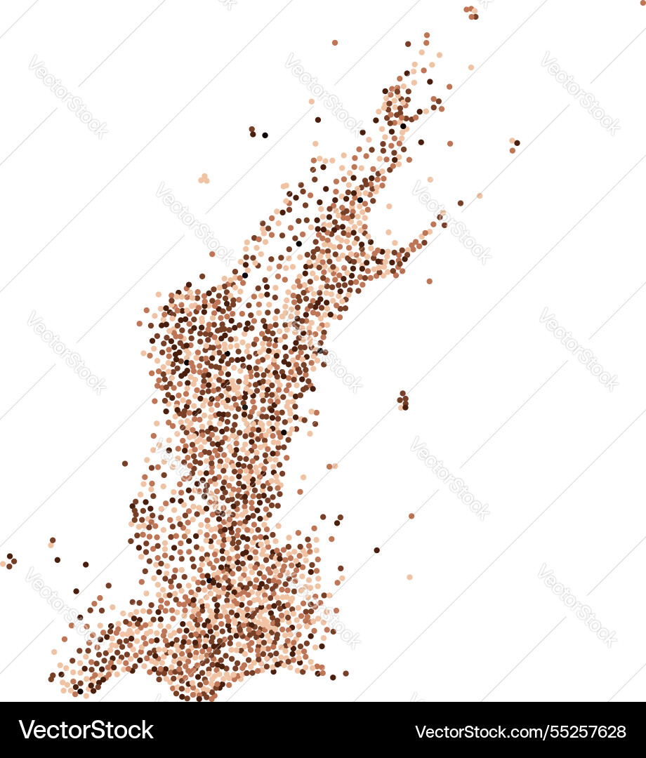 Brown particles flow Royalty Free Vector Image