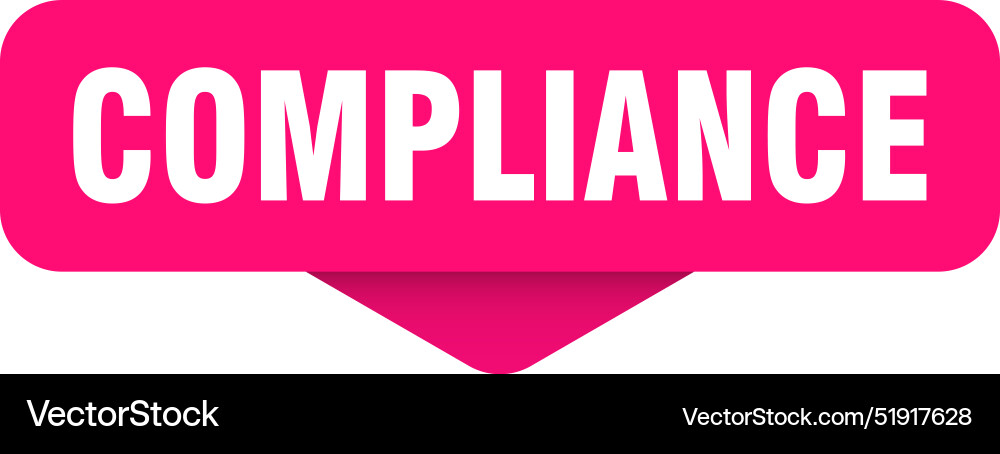 Compliance sticker sign on transparent Royalty Free Vector
