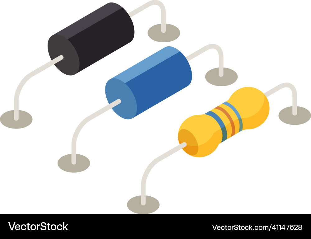 Isometric resistors icon Royalty Free Vector Image