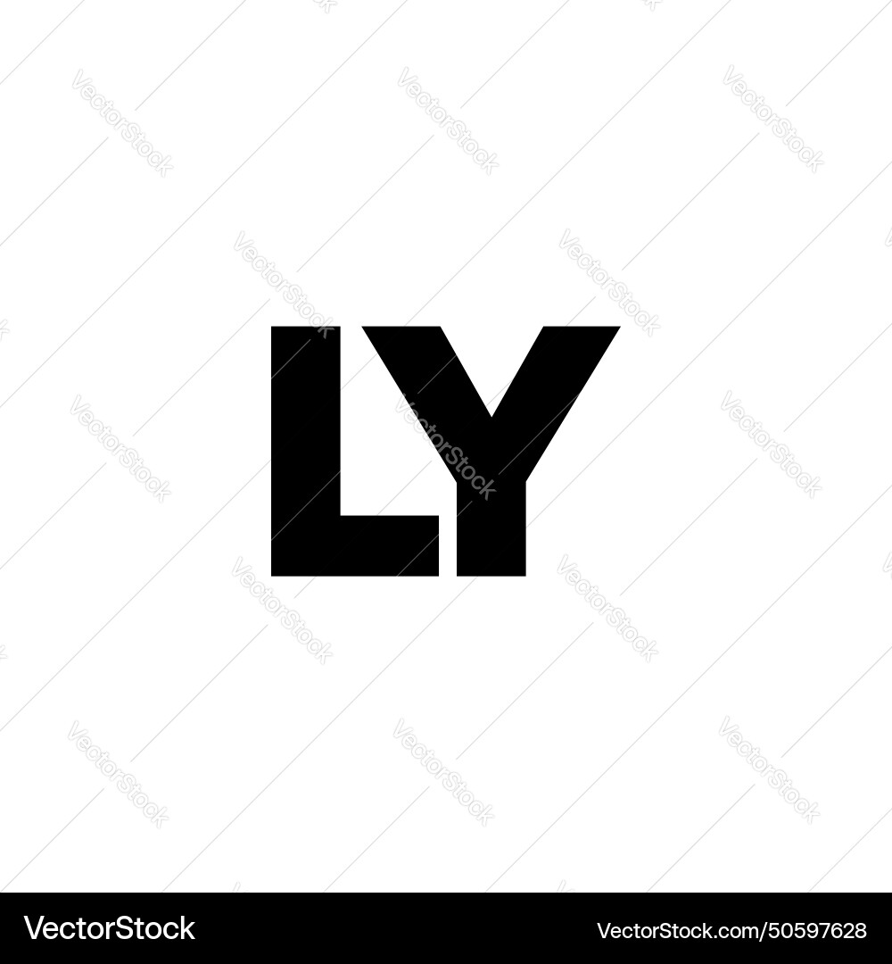 Letter l and y ly logo design template minimal Vector Image