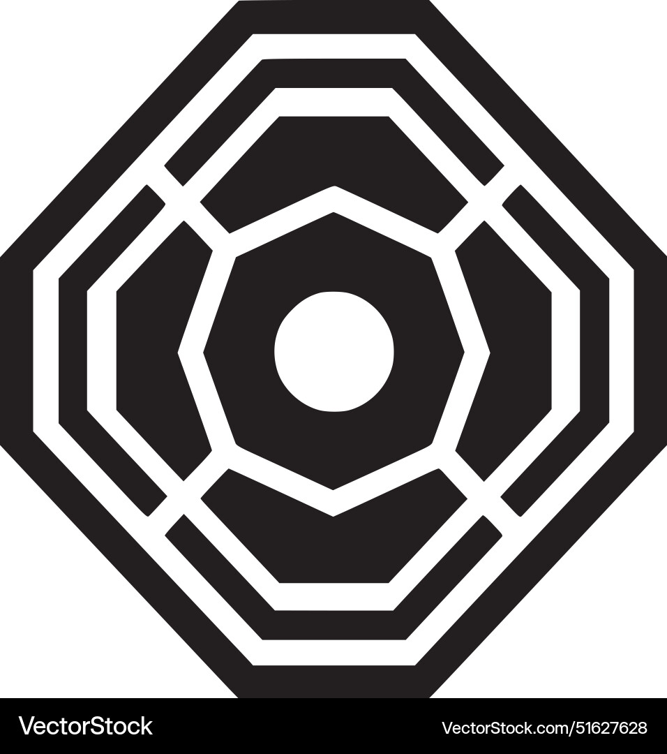 Octagon - minimalist and simple silhouette Vector Image